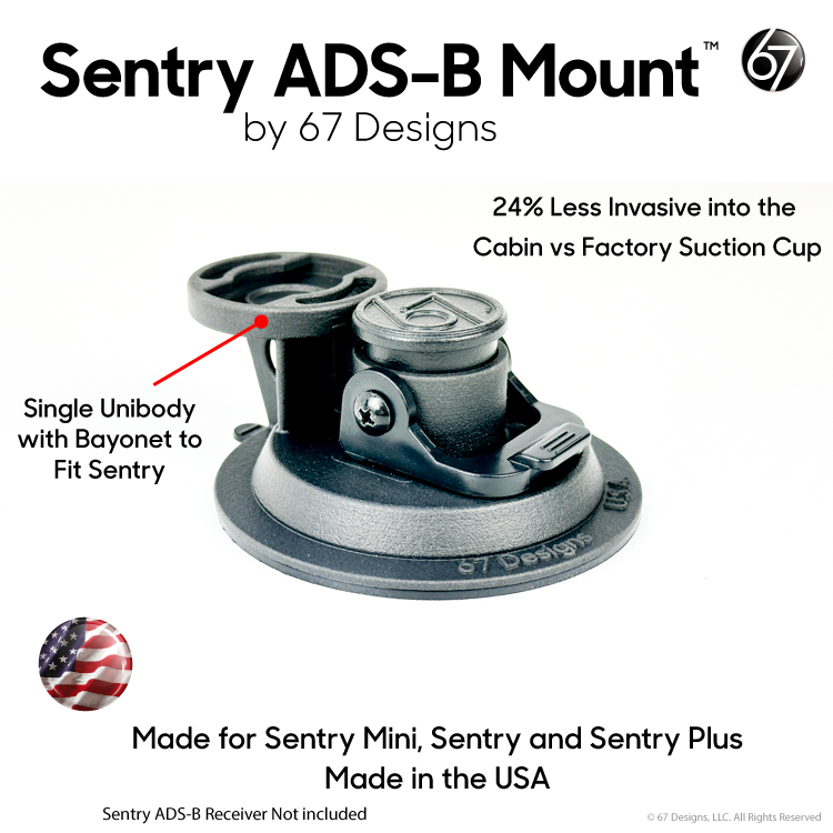 Suction Cup G4 - Sentry ADS-B Mount – 67 Designs